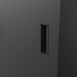 Warmiehomy Metal Lateral File Cabinet with Sliding Locking Doors and Adjustable Shelf Black Filing Storage Cabinet for Home Office