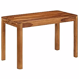 WHOPBXGAD Dining Table,Industrial Restaurant Counter, Wooden Kitchen Table, Easy to Assemble Suitable for Small Spaces, Flats, Bars,Solid Sheesham Wood 47.2"x23.6"x29.9"