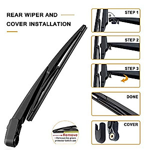 AUTOBOO 10 Rear Windshield Wiper Blade Replacement For Toyota RAV4 2013 2014 2015 2016 2017 2018 -High Performance Original Equipment Replacement OE:85242-42040