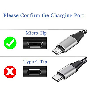 3 Pack 10 Ft Micro Charger Cable USB Charging Cord Replacement for Samsung Tablet Galaxy Tab A 10.1 (2016), 8.0 (2015,2018), Tab E, S2, Tab 4, Tab A 9.7, 7.0(2016) Nylon Braided Cables