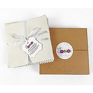 Soimoi Solid White Precut 5 inch Cotton Fabric Quilting Squares Charm Pack DIY Patchwork Sewing Craft