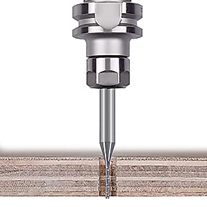 CNC Router Bits,Spiral UP Cut Router Bit, 1/4 inch Shank ,1/16 inch Cuting Diameter ,2 Flute Plunge CNC End Mill for Plywood,MDF Pack of 2