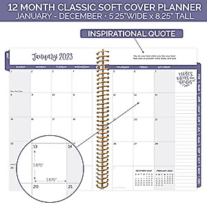 bloom daily planners 2023 Calendar Year Day Planner (January 2023 - December 2023) - 5.5” x 8.25” - Weekly/Monthly Agenda Organizer Book with Stickers & Bookmark - Lavender Daydream