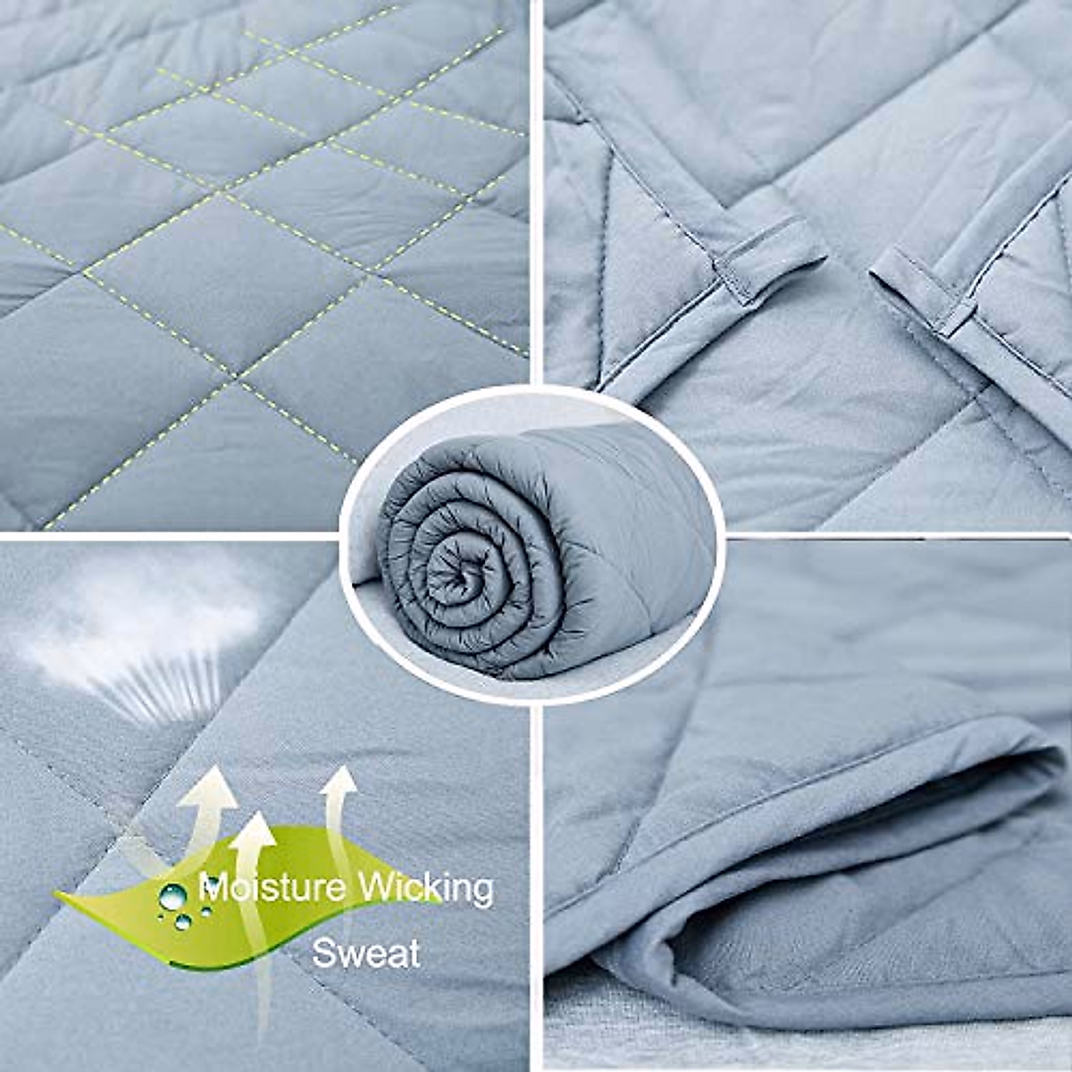 TreeCube King Size Weighted Blanket 20 lbs (78" x 85"),Adult Weighted Blanket with Pure Glass Beads, Premium Fabric Heavy Blanket (Grey)