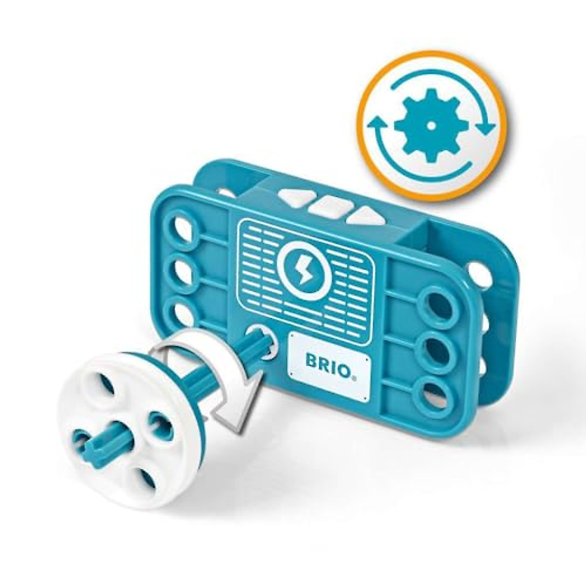 BRIO Builder 34591 - Builder Motor Set - 120 Piece Construction Set STEM Toy with Wood and Plastic Pieces and a Motor for Kids Age 3 and Up