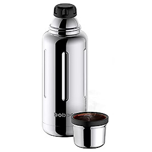 Bobber - 34 oz Vacuum Insulated Stainless Steel Water Bottle with Cup Lid - Dishwasher Safe - Keeps Drinks Hot for 48 Hours and Cold for 72 Hours - Double Walled Thermo Flask (Glossy)