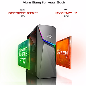 ROG Huracan G21 Compact Gaming Desktop, Unlocked Intel Core i7-9700K Processor, NVIDIA GeForce RTX 2060, 16GB 2666Mhz RAM, 512GB PCIe SSD + 1TB HDD, Wi-Fi 5, G21CX-UB763
