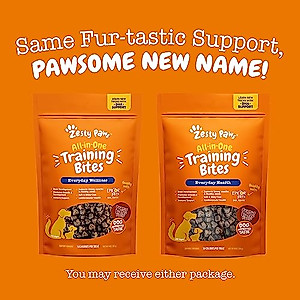 Zesty Paws Training Treats for Dogs & Puppies - Hip, Joint & Muscle Health - Immune, Brain, Heart, Skin & Coat Support - Bites with Fish Oil with Omega 3 Fatty Acids with EPA & DHA - PB Flavor - 12oz…