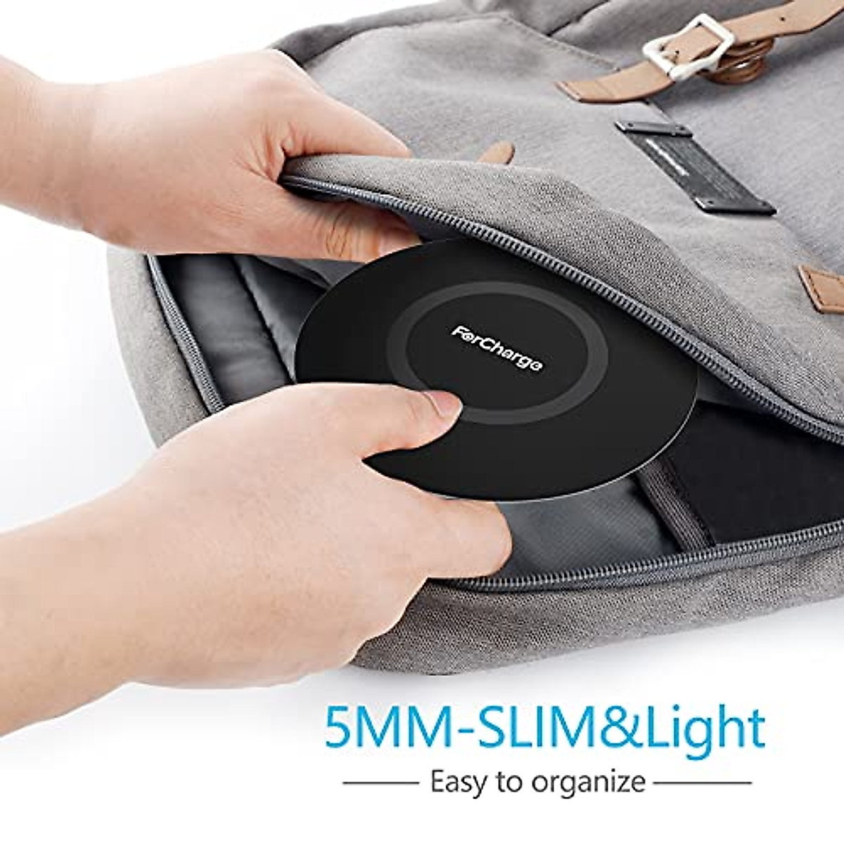 Slim Wireless Charger, 15W Fast Wireless Charging Pad Compatible with iPhone 14/13/12/12 Pro Max/12 Mini/11/XR/X/8 Plus, Samsung Galaxy S21/S20 Ultra/S10/S9/Note 10, Pixel 7/6 Pro/5/4 XL (No Adapter)