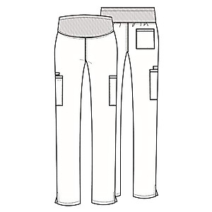 Cherokee Maternity Scrub Pants for Women, Workwear Professionals Soft Stretch WW220, M, Black