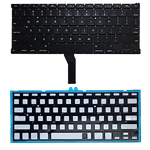 Padarsey Replacement Backlight Backlit Keyboard with 80 PCE Screws Compatible for MacBook Air 13-Inch A1369 A1466 MC965LL MC966LL EMC 2559 MD231LL/A MD760LL/A Series 2011 2012 2013 2014 2015