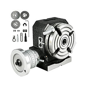KACOME Rotary Table 4 in (100 mm) Horizontal Vertical Milling Table 4 Slot MT-2 Indexing Set.
