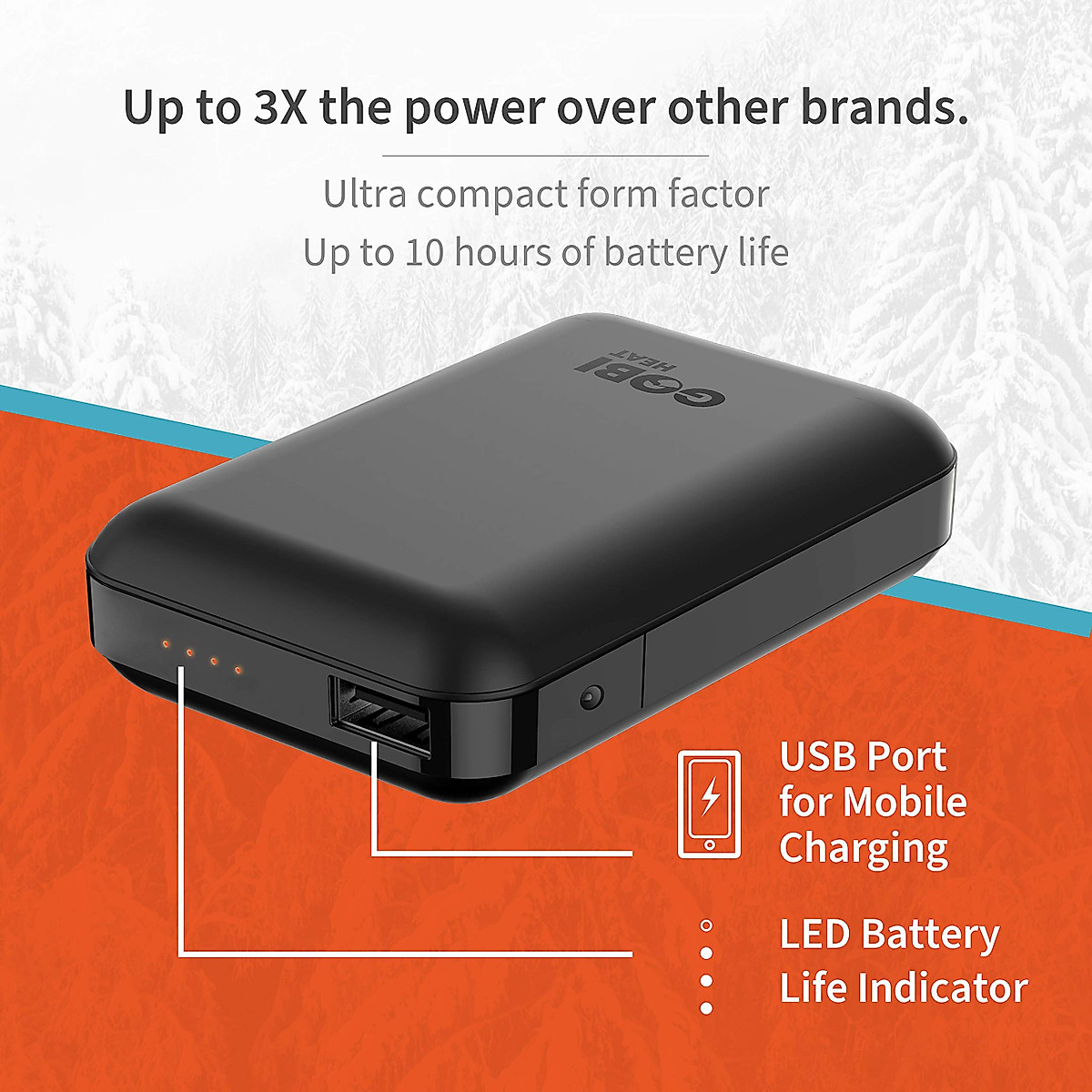 Ridge Men’s Heated Hoodie - 10 hrs of Heat | 3 Heat Zones | With Battery & Charger | Machine Washable | All Day Warmth (L)