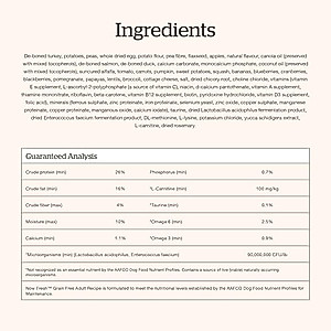 Now Fresh Grain-Free, Dry Dog Food, Real Meat and Fish, Turkey, Salmon and Duck Adult Recipe, All Breed Size, 3.5 lb Bag