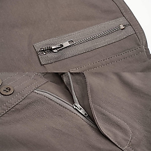 HOTYD Women's Tactical Active Loose Multi-Pockets Cargo Pants Casual Combat Military Trousers Cargo Pants Women p3-Gray Blue L