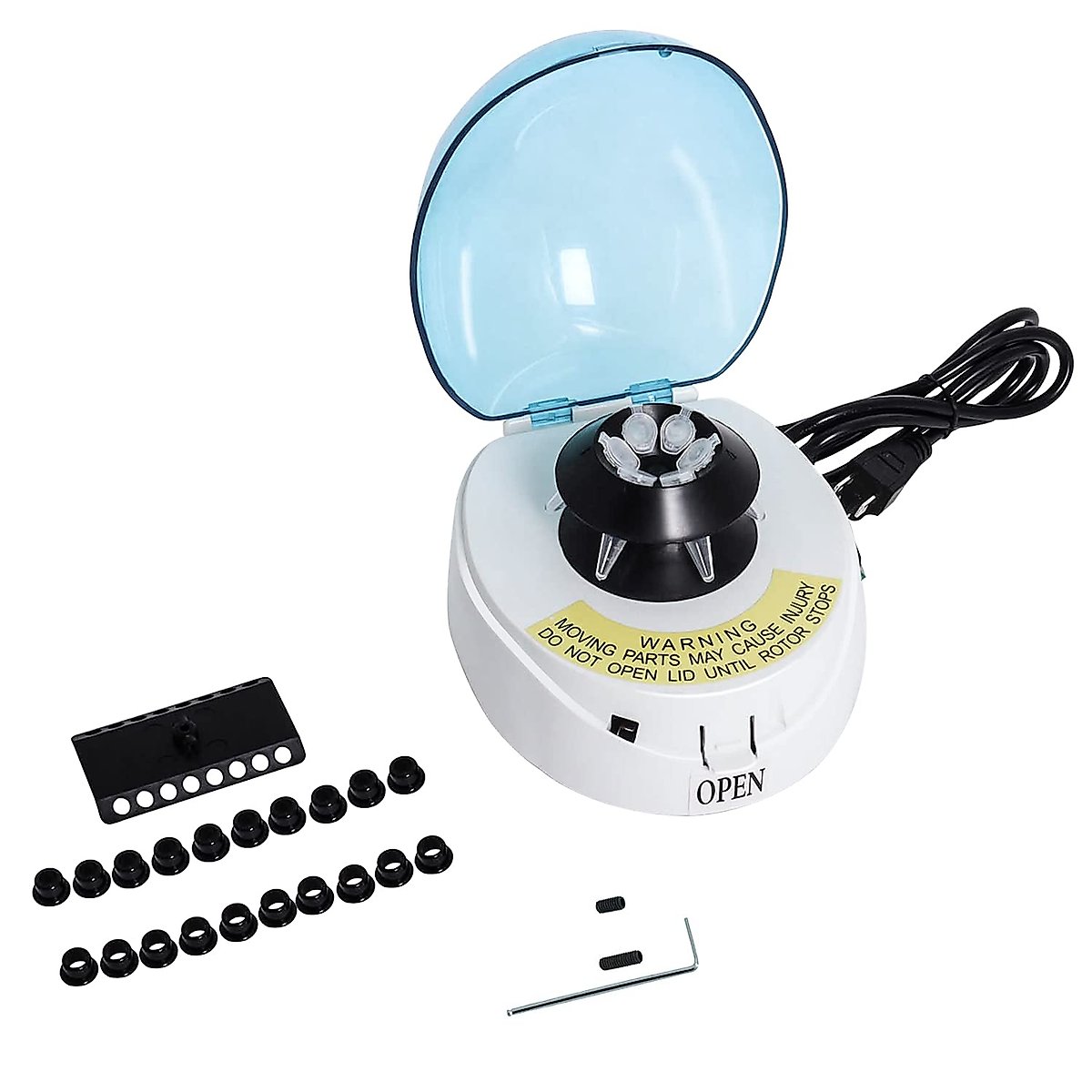 Mini Centrifuge Machine 𝟒𝟎𝟎𝟎𝐫𝐩𝐦, Mini Portable Desktop Centrifuge Laboratory, 110V Lab Benchtop Centrifuge, 2 Rotors for 2ml/1.5ml/0.5ml/0.2ml Centrifuge Tubes