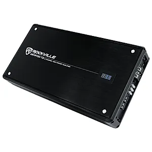 Rockville KRYPTON T2 2800W 2-Channel 2-Ohm Car Amplifier, Dyno-Certified, MOSFET, Adjustable Crossover, Remote Control, Perfect for Car Audio and Subs