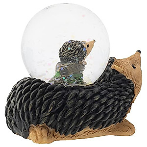 Elanze Designs Mommy and Baby Hedgehog Figurine 45MM Glitter Snow Globe Decoration