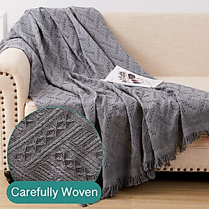 Rose Home Fashion Couch Cover Blanket, Couch Covers for 3 Cushion Couch Sofa Pet Friendly, Sofa Covers Washable(Large, Dark Grey)