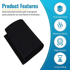 CFS – Pack of 2, Universal Cut-to-Fit Carbon Pre-Filter Compatible with C-6009, Hunter 30901, 30903, 30907 Models – Fresh and Filtered Air for Home Filtration – Charcoal Air Filter Sheet – 16" x 30"