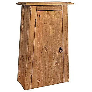 Farmhouse Wall Storage Cabinet with Door and Shelve, Medicine Cabinet Wall Cabinets Over The Toilet Pinewood 16.5"x9.1"x27.6"