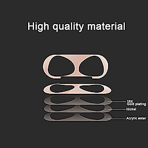 Funnymadpea Luxury Metal Dust Guard Compatible with Airpods 3rd Generation Case 2021 Release,Dust-Proof Film,Dust-Proof Sticker,Ultra Slim,Easy to Clean,Oil Proof and Waterproof(Black)