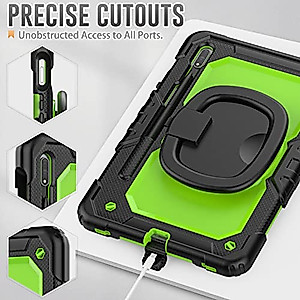 Tablet PC Case Heavy Duty Shockproof TPU Case Compatible with Samsung Galaxy Tab S7 11 inch T870/T875 (2020)/Tab S8 X700/X706 (2022) Kids Case,360 Degree Rotating Handle Stand Bracket W Screen Protect