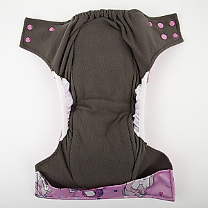 3 AIll in One Night AIO Cloth Diapers Nappy Bulit in Insert Reusable Washable for Girls (Flowers Pack)