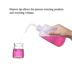 Ronyes Lifescience Wash bottle LDPE Plastic Squeeze Bottle Set Watering Can with Narrow Mouth 250ml 500ml