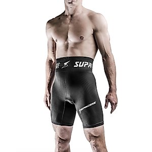 SUPACORE Men's core Compression Shorts - Patented Compression Shorts for Men Injury Recovery Shorts for Sports Running Workout Recovery for Osteitis Pubis (OP) Groin Glute Hip Pain Hamstring Support
