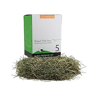 Rabbit Hole Hay Ultra Premium, Hand Packed Coarse Orchard Grass for Your Small Pet Rabbit, Chinchilla, or Guinea Pig (5lb)
