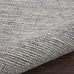 Nourison Weston Solid Silver Birch 8' x 10'6" Area -Rug, Easy -Cleaning, Non Shedding, Bed Room, Living Room, Dining Room, Kitchen (8x11)