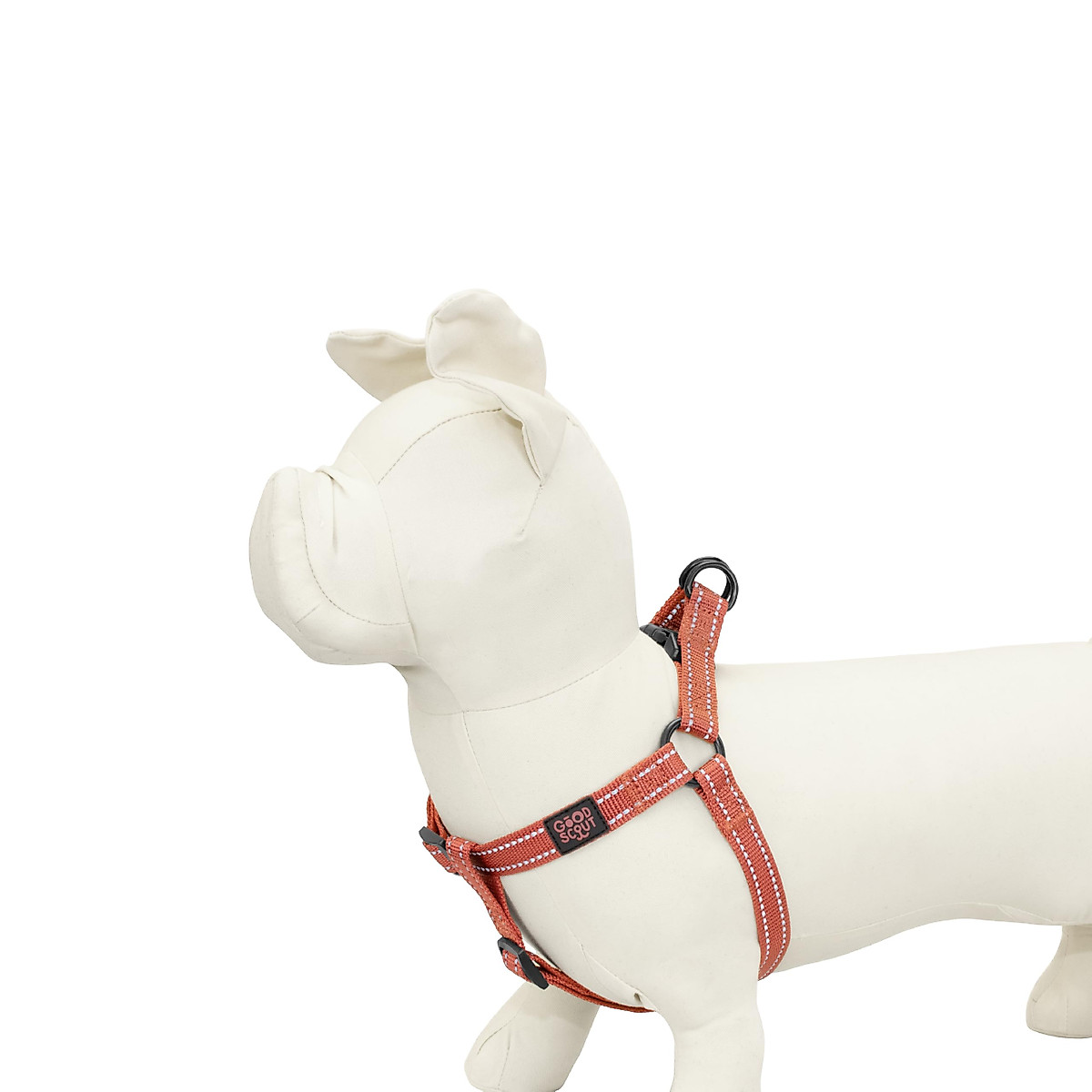 Good Scout Dog Harness Medium Sized Dog, Heavy Duty Durable Dog Body Harness for Easy Walking & Training, Adjustable for Comfortable & Safe Fit, Double D-Ring for Quick Leash Attachment, Brick