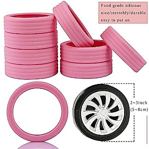 ZhaoCo Luggage Wheel Covers 8Pack Carry on Luggage Wheel Protective Covers for Most 8-Spinner Wheels Travel Luggage Cover (Black)