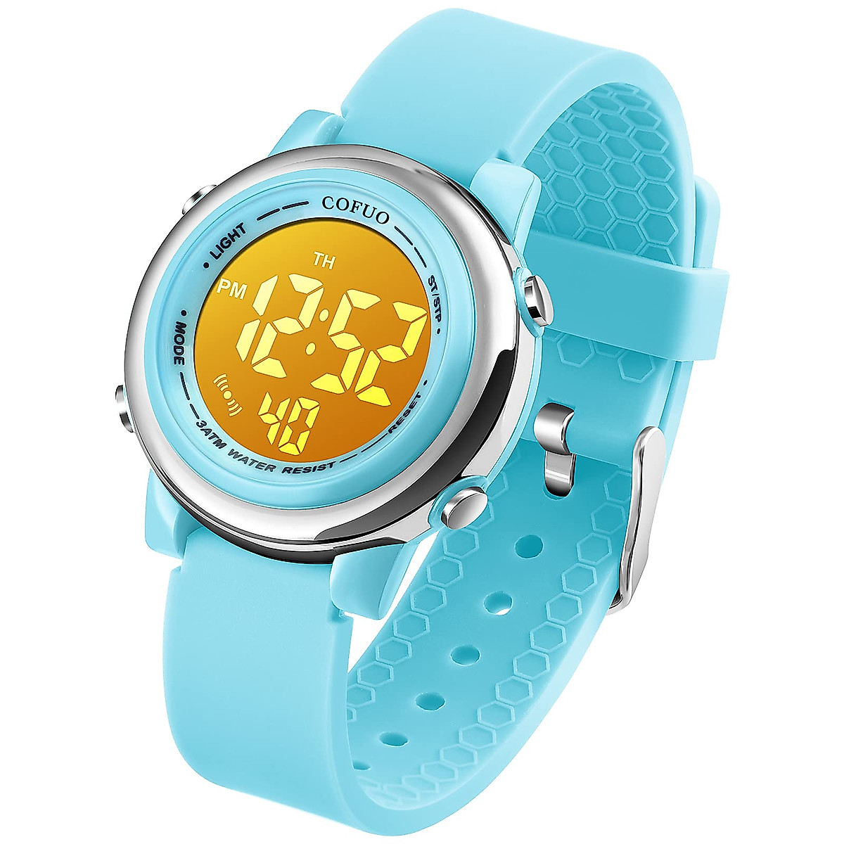 cofuo Kids Digital Sport Waterproof Watch for Girls Boys, Kid Sports Outdoor LED Electrical Watches with Luminous Alarm Stopwatch Child Wristwatch 3-12 Years