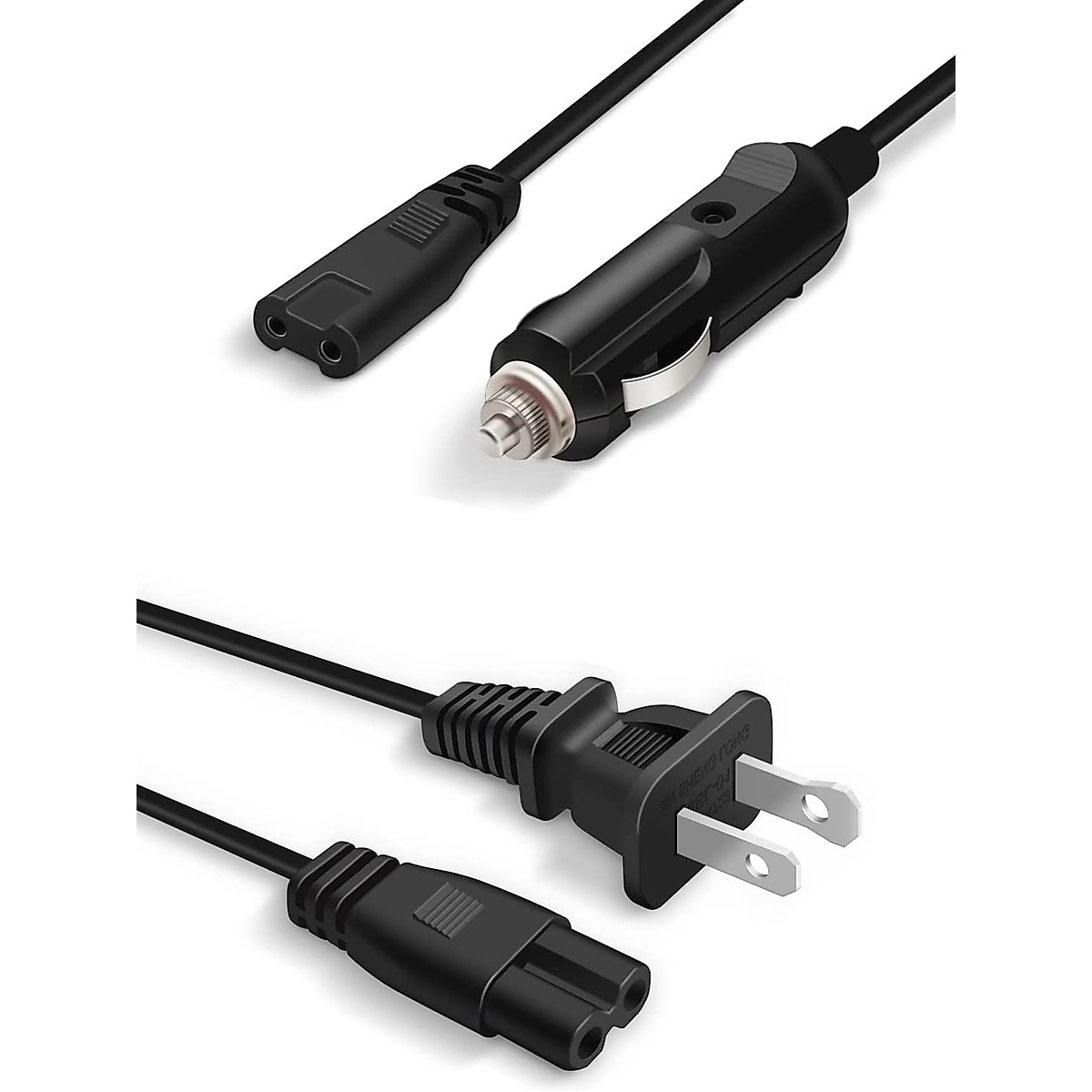 Buddew Power Cord - 12/24V/Car Charger & 110-230V Home/Office Wall Charger Compatible wtih Buddew Electric Lunch Box ABY Series, Portable Electric Heating Bento Box Power Cable