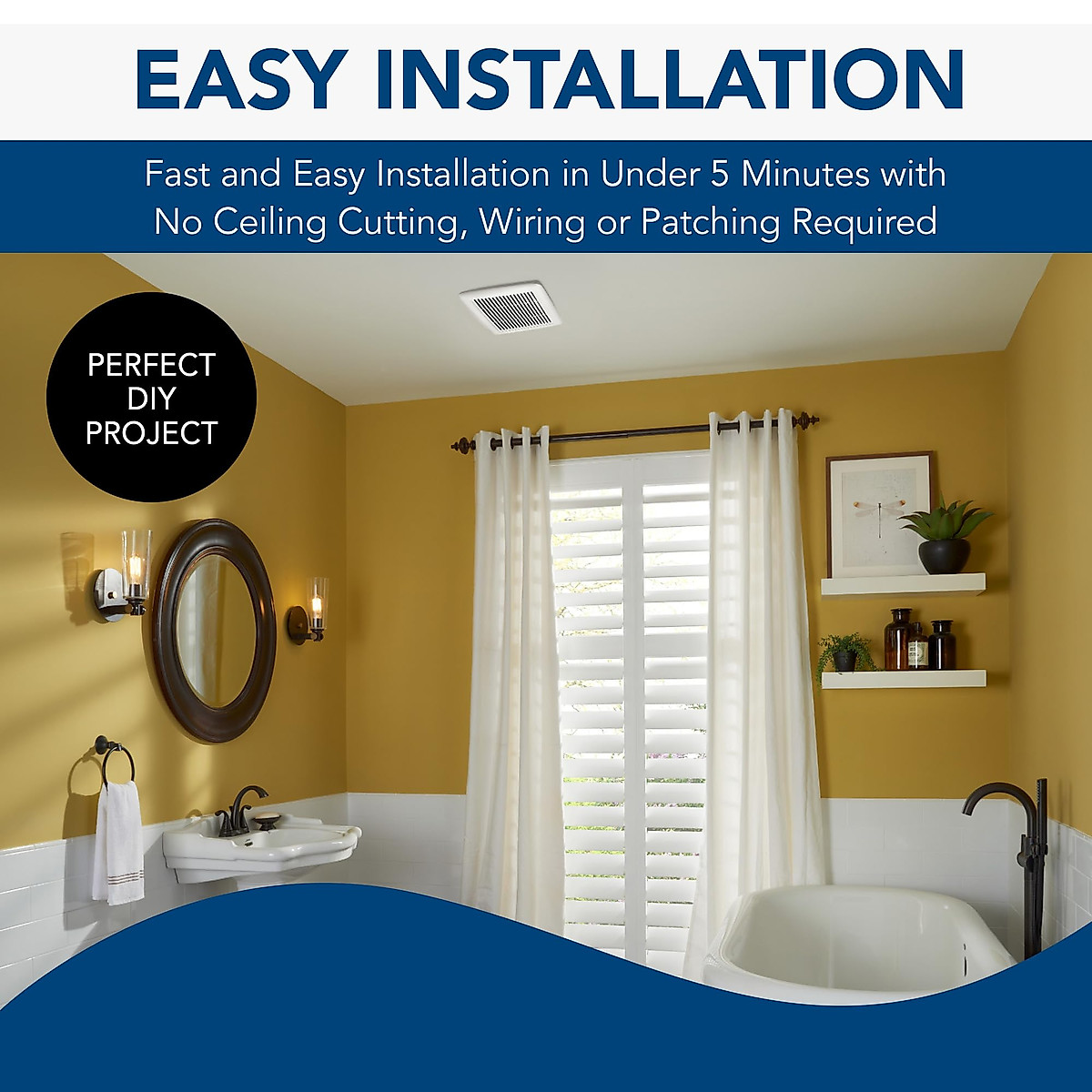 Broan-NuTone FGR300S Replacement Grille Cover for Roomside Series Bathroom Ventilation Fan, Easy Installation, White, 11.25 x 11.75 x 1 inches