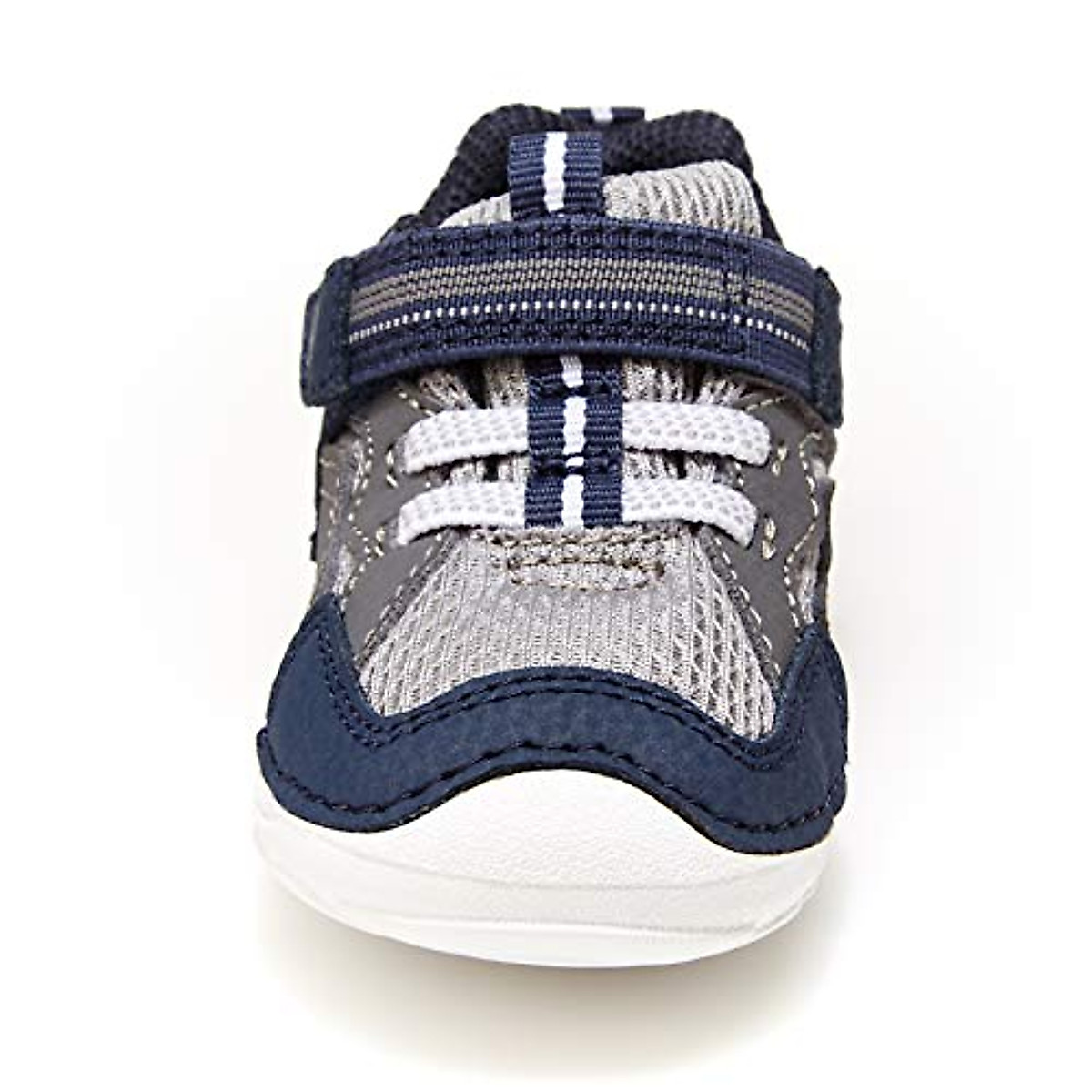 Stride Rite baby boys Soft Motion Kylo Sneaker, Navy/Gray, 6 Wide Toddler US