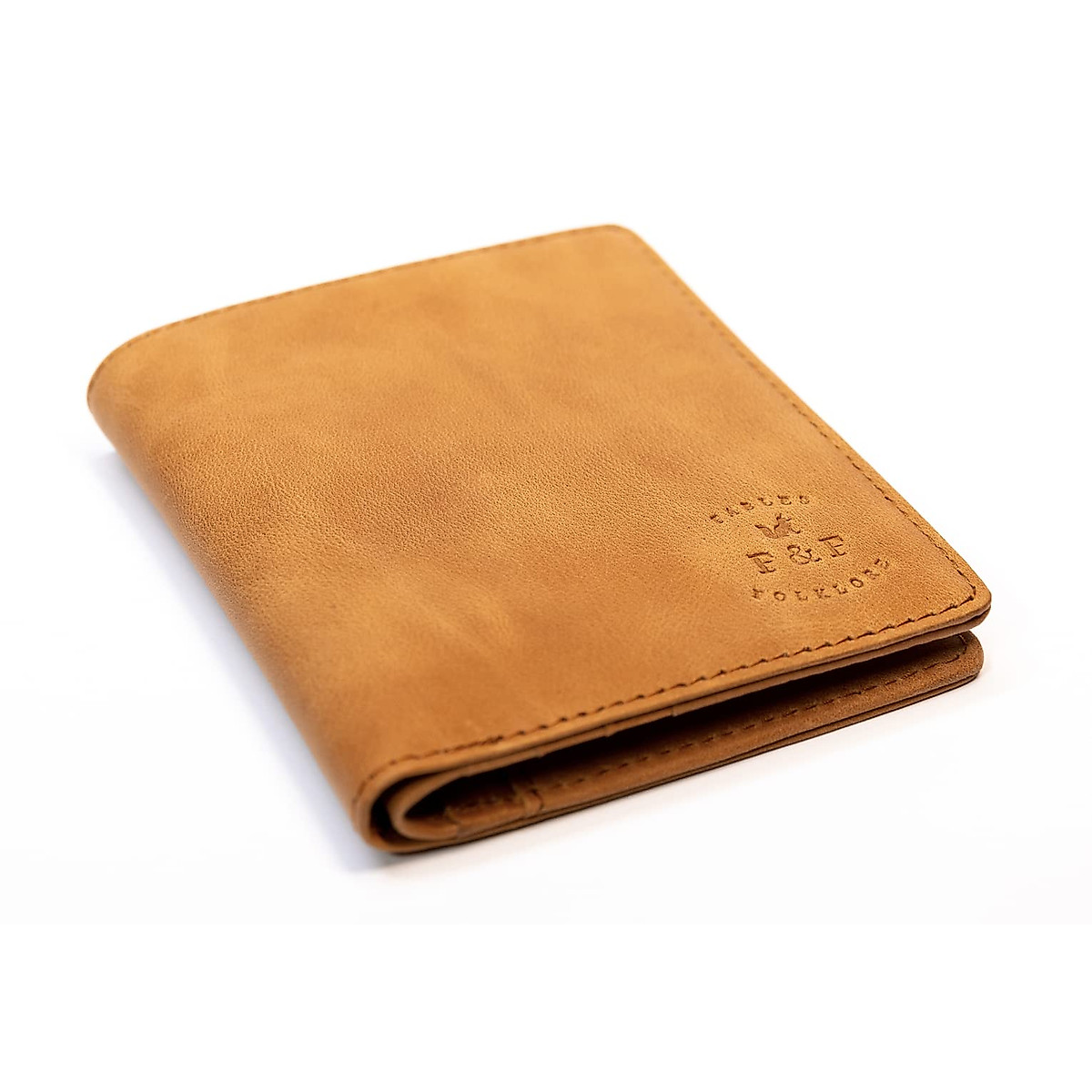 Fables & Folklore Bifold Leather Wallet for Men, Slim Design, RFID Protection, Cards and Cash Section, Model: Steinbeck No. 1