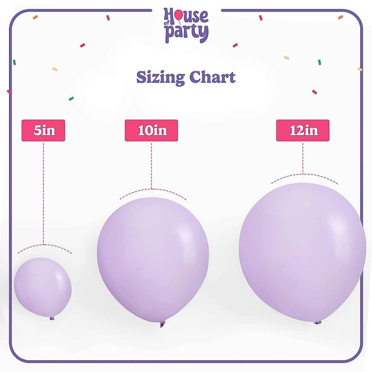 House of Party Pastel Purple Balloon Garland Kit 100Pcs - 5 Inch Single Color Pastel Latex Balloons for Graduation, Wedding, Bachelorette Party Decorations | Kids Party Latex Birthday Balloons