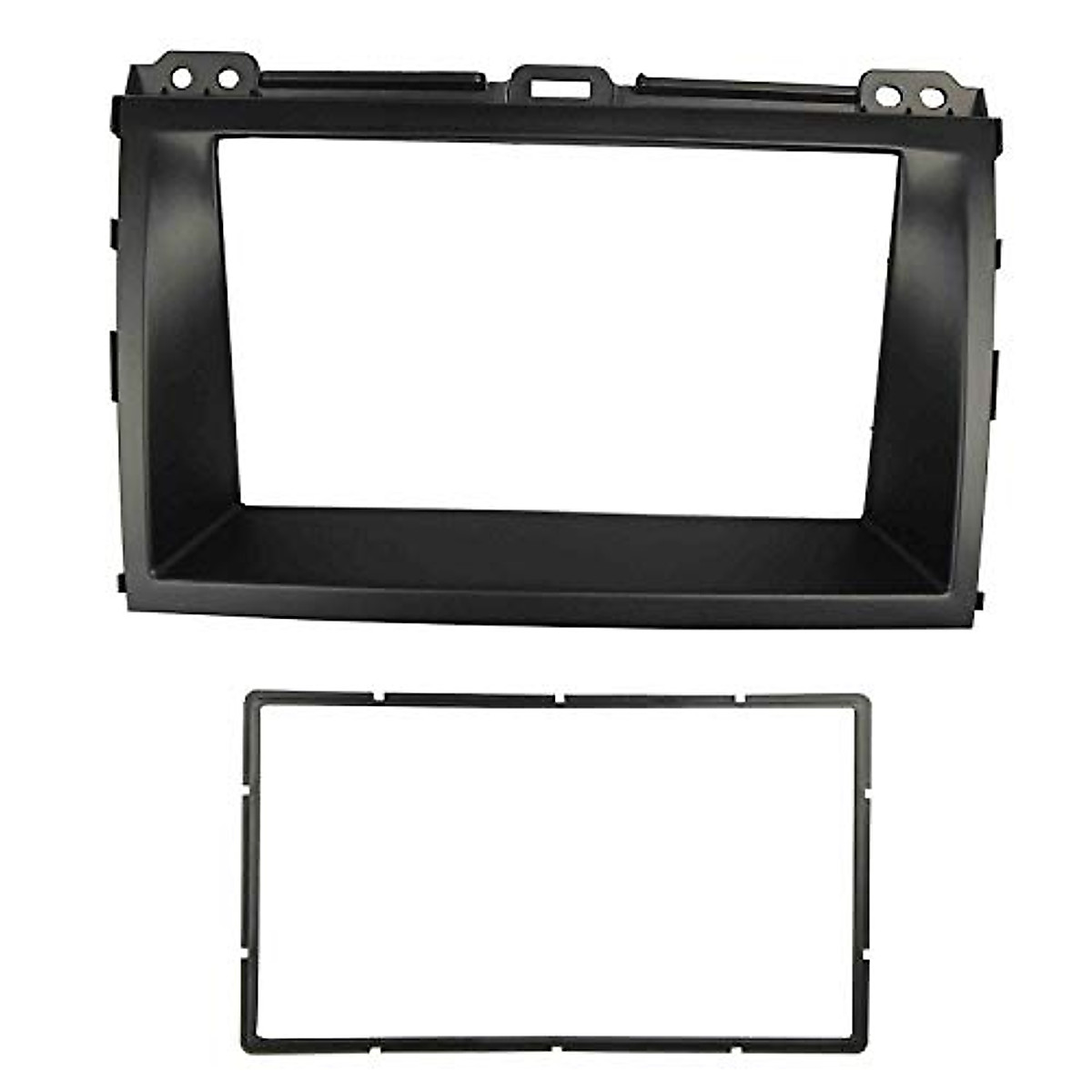 YuYue Radio Stereo Panel for 2002-2009 Toyota Land Cruiser Prado 120 Lexus Gx470 2 Din Car Radio Frame Fascia Panel DVD Stereo CD Panel Dash Mount Refit Installation Trim Kit Frame (Black)