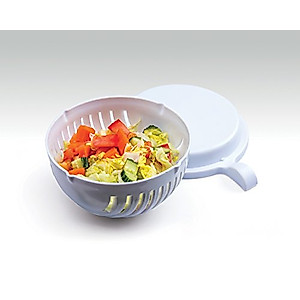 Innovative Living Salad Cutter Bowl, Upgraded Easy Salad Maker, Fast Fruit Vegetable Chopper for Fresh Veggies