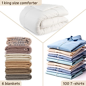 Fixwal 4 Pack Blanket Storage Bags, 75l Extra Large XL Clear Storage Bags with Zipper, Zippered Storage Bags for Blankets, Quilts, Clothes, Comforter, Bedding and Pillows