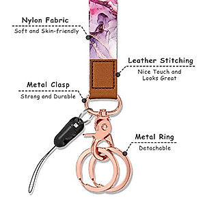 Rimilak Wristlet Keychain, Wrist Lanyard Key Chain for Women Men Car Keys ID Badges Card Wallet Phone Camera