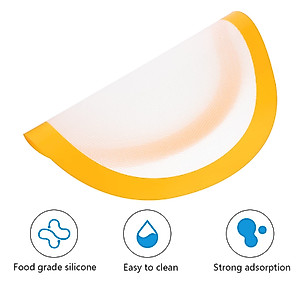 YARNOW Non Stick Baking Mat, Round Silicone Baking Mat, Reusable Silicone Mat for Pie Bread Macaron Pastry Tortilla (12 Inch, Random Color)