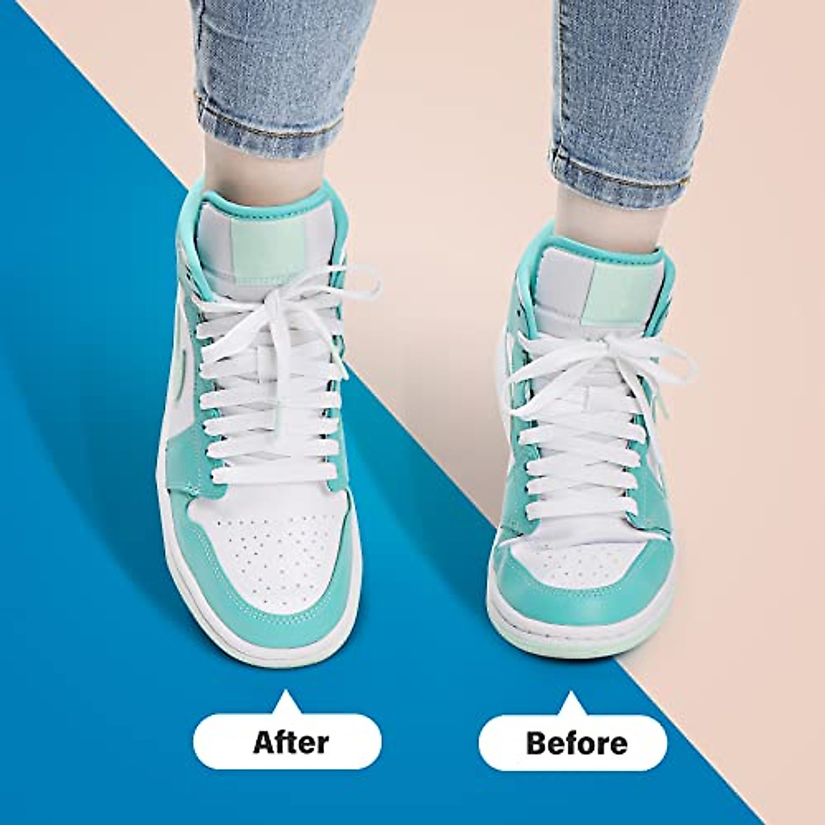 YOLOPARK Shoe Crease Protectors for Air Force Shoes, 4 Pairs Shoe Anti Crease Guard to Prevent Sneaker Crease for Men's 7.5-13 Women's 5-9