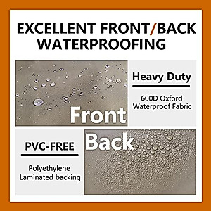 Flexiyard Outdoor Sofa Cover, Patio Loveseat Sofa Cover Waterproof 3-Seater Patio Bench Cover, Durable All Weather Patio Furniture Covers for Small Garden Lounge Chair with Air Vents and Handles