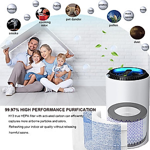 Skydiras MK01 MK06 DH-JH01 Air Filter Replacement, Compatible with AROEVE MK01 MK06 and Kloudi DH-JH01 Air Purifier, Intelabe EPI080/EP1080, and Elechomes EPI081/EP1081 Air Purifier, MG01JH Filter
