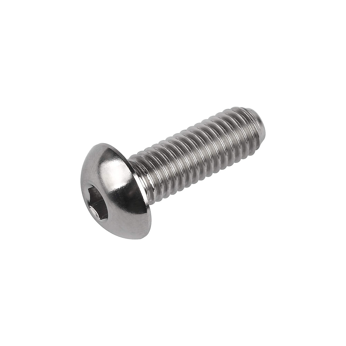 Wanyifa Titanium Ti Water Bottle Cage M5x8 10 12 15mm Bolt Button Head Allen Key Screws Pack of 10 (Silver, M5x15mm)
