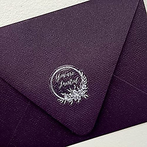 You Are Invited Envelope Seals- 60 clear Stickers for Wedding Invitations, Waterproof Invitation Stickers for Wedding, DIY Handmade Labels for Wedding Invitations, 1.5 inch